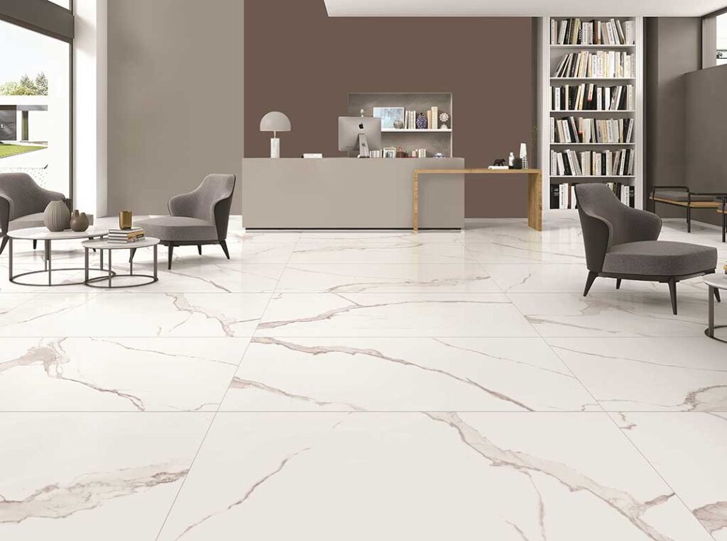 Versace White - Kajaria Eternity - Glazed Vitrified - Ace Marketing